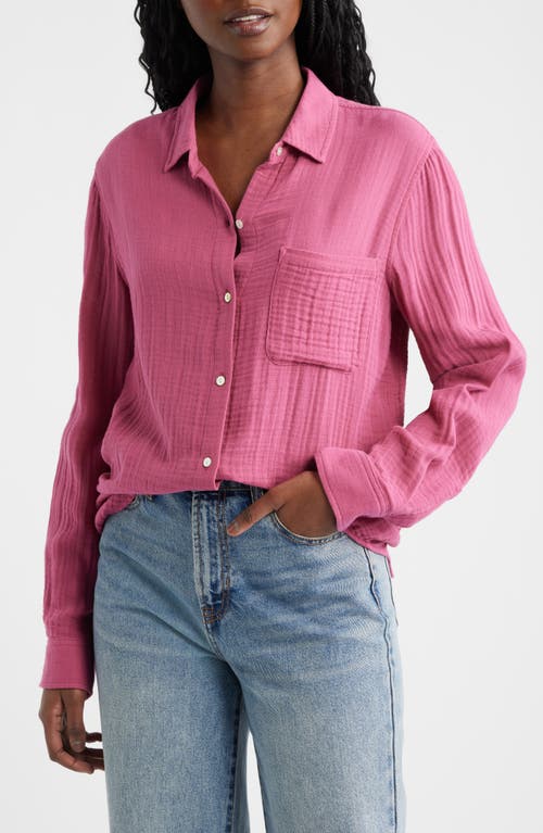 RAILS Ellis Organic Cotton Gauze Button-Up Shirt